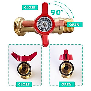 1 PCS IBC Tote Fittings Adapter, 275-330 Gallon Tank Adapter, 2" Fine Thread with 1 Brass Valve Faucet, Perfect for Garden Hose Connector Water Tank