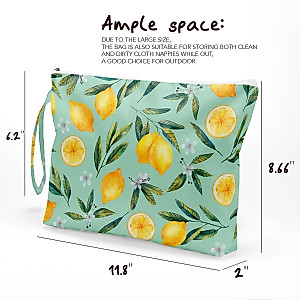 Cosmetic bags, toiletries bags, waterproof large capacity travel makeup bags, zipper bags favored by women, girls, moms, wives, sisters, friends, lemon decoration lemon parties