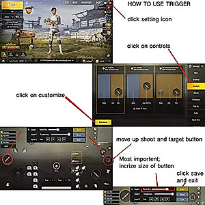 Generic PUBG Fire Button Mobile Controller, Metal Game Triggers, Sensitive Shoot Aim Buttons L1 R1 Trigger Controller for All Android and iOS Phones - Metal