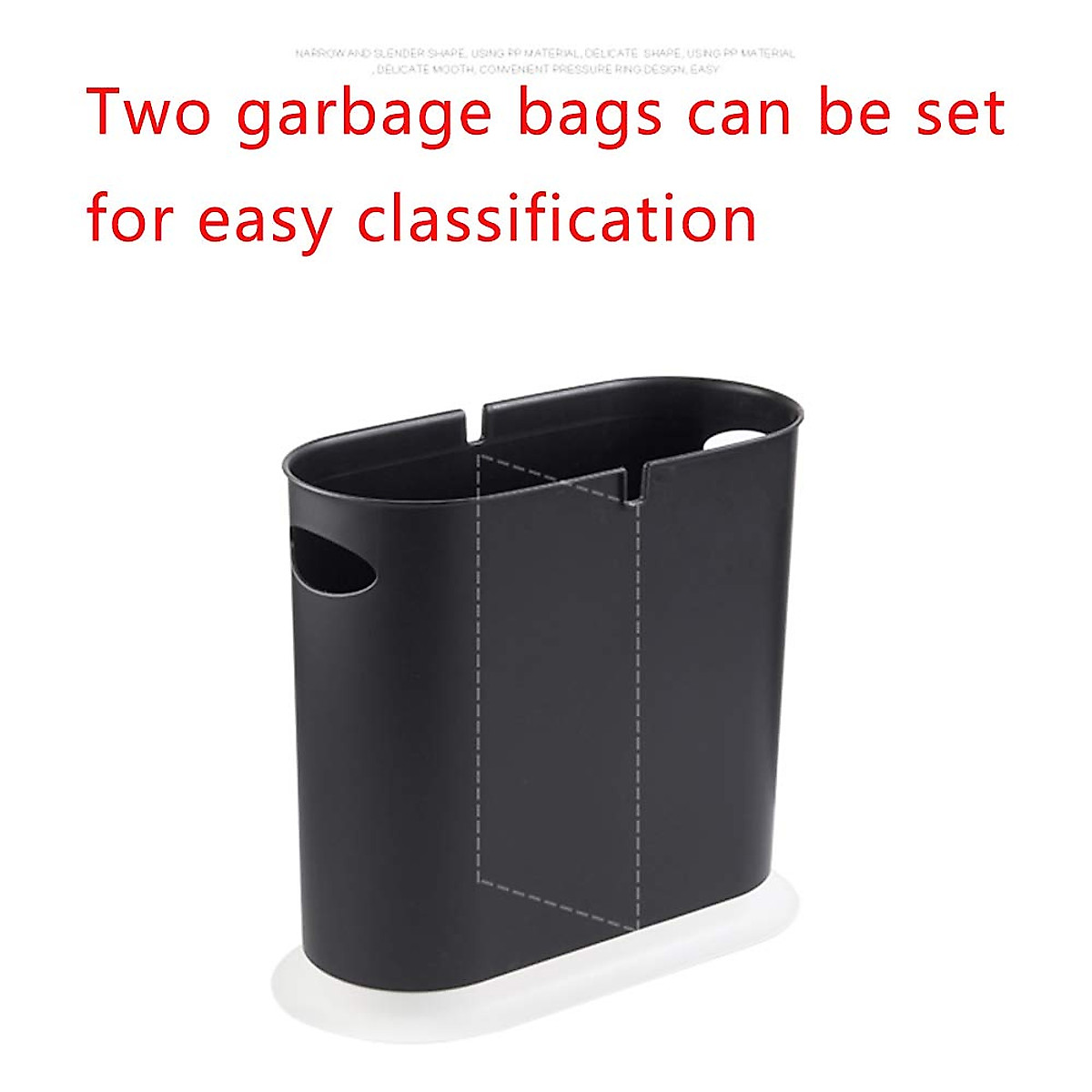 8 Liters / 2.6 Gallon Nordic Style Creative Spring Top Cover Type Pop Cover Waste Waste-Basket Plastic with lid Bathroom Kitchen Bedroom Office Oval Split Trash Can (White)