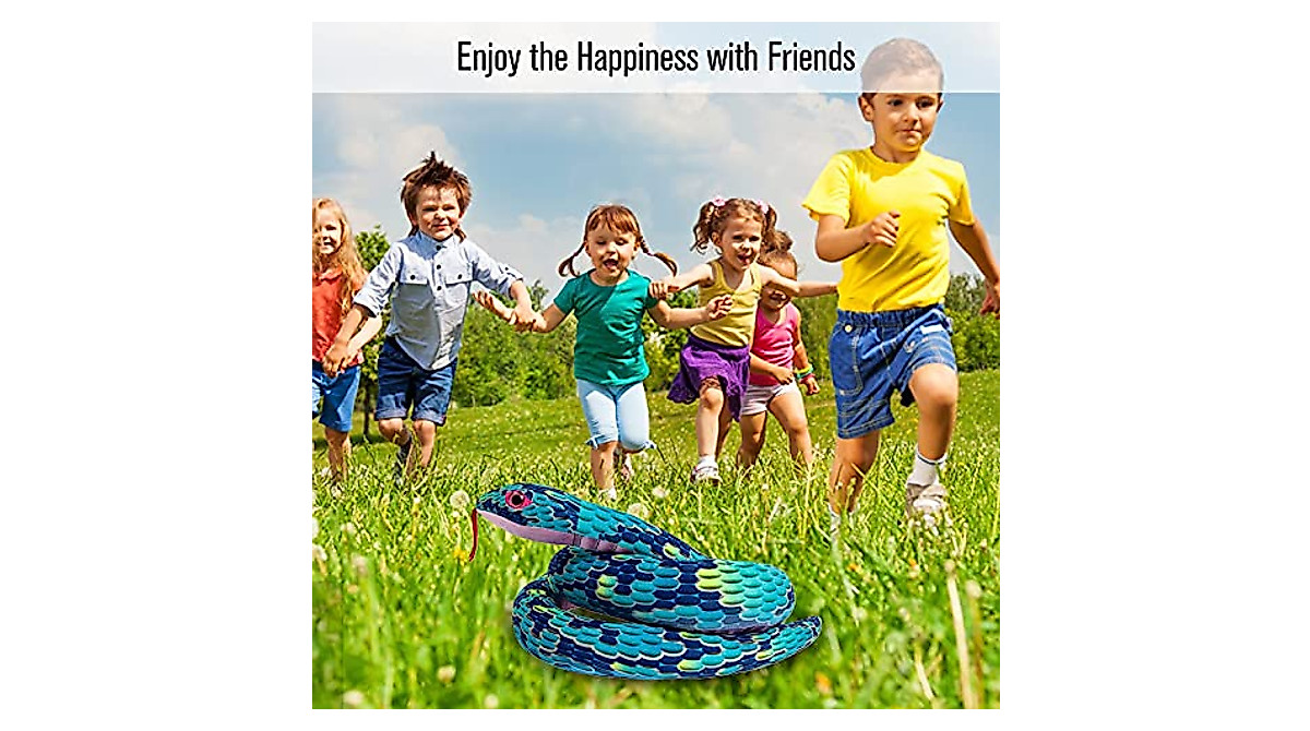 TORMAYS Realistic Anaonda Stuffed Animal, Large Snake Plush Toy Gifts ...