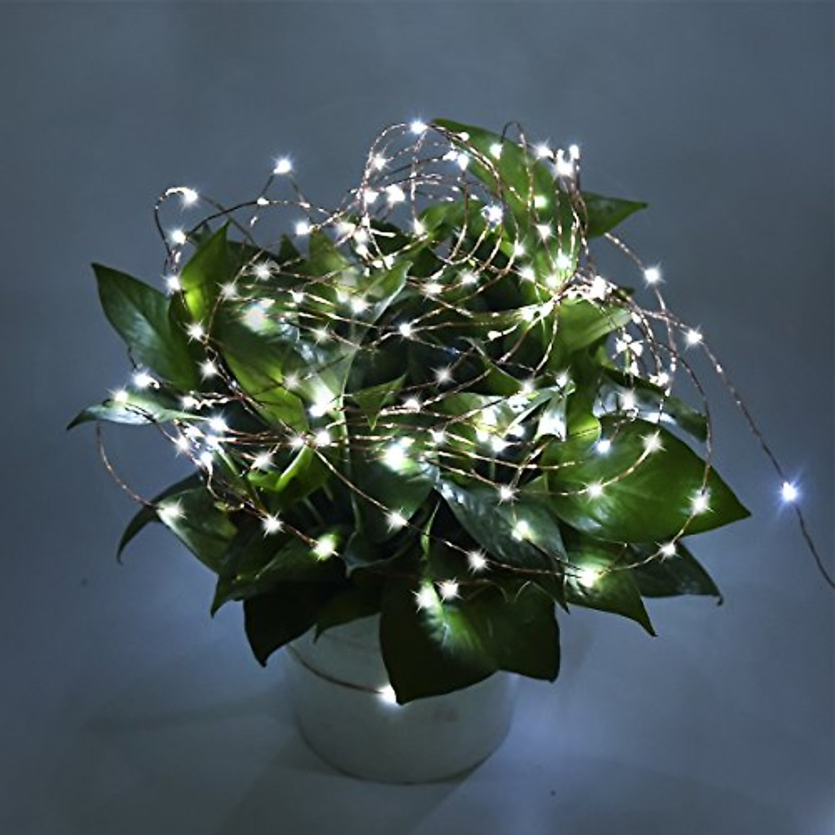 SOLARMKS Solar String Lights, 2 Pack 100 LED Solar Fairy Lights Waterproof Outdoor String Lights 33ft Copper Wire Lights for Patio Lawn Garden Gate Yard Party Wedding Christmas Decoration,Cool White