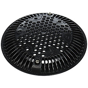 Hayward WGX1048EBLK 8-Inch Black Suction Outlet Cover Replacement for Hayward Drain Cover and Frame