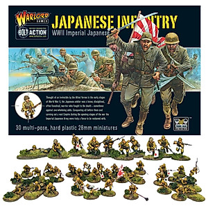 Wargames Delivered Bolt Action Miniatures - Japanese Infantry Troop Set, World War 2 Miniatures, Action Figures 28mm Scale Army Men for Miniature Wargame by Warlord Games