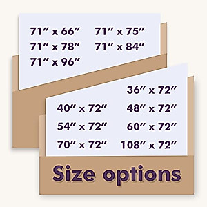 Mrs Awesome Embossed Microfiber Fabric Stall Shower Curtain Liner 48 x 72 inches, Washable and Water Repellent, White