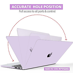 Anban Compatible with MacBook Pro 13 inch Case 2025 2024 2023 M2, 2022-2016 M1 A2338 A2251 A2289 A2159 A1989 A1708 A1706, Plastic Laptop Hard Shell Case +Keyboard Cover +Screen Protector, Purple