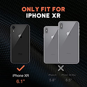 NTG Shockproof Designed for iPhone XR Case [2 Layer Structure Protection] [Military Grade Anti-Drop] Lightweight Shockproof Protective Phone Case for iPhone XR 6.1 inch, Black