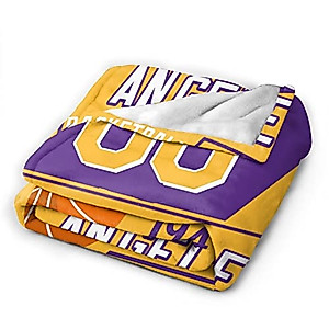 Custom Throw Blanket for Couch, Super Soft Flannel Bed Throw Blanket Fall Oversized Cozy Plush Thick Blankets Personalized Basketball Sports Fan Gifts with Name Number 50"x40", 60"x50", 80"x60"