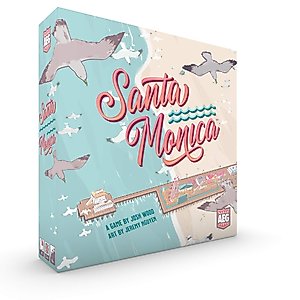 Alderac Entertainment Group (AEG) Santa Monica Board Game, Build Your Beachfront, Attract Tourists, City-Building, Ages 10+, 1-4 Players, 30-45 Min, Alderac Entertainment Group (AEG)