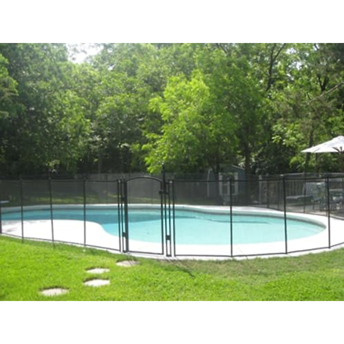 Sentry Safety Pool Fence Visiguard 5' Tall Self-Closing/Self-Latching Pool Fence Child Safety Gate Comes with Hinges, Lock & Latch in Box (Black, 5ft)