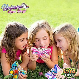 YoYa Toys Unicorn Butterfly Ring Toss Handheld Game - Games for Kids Handheld with Cute Unicorn Design, Classic-Style Retro Game, Portable & Travel-Friendly Handheld Games for Kids