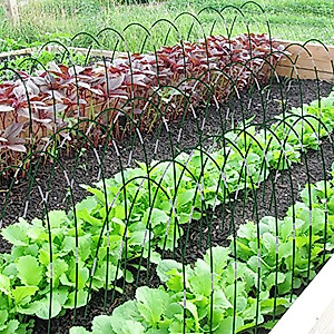 Green Garden Hoops 15 Sets of 6.56 ft Long 75pcs 15.7" with Dia 0.354 in Support Hoops for Garden Stakes,Raised Bed (75)