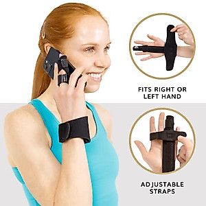 BraceAbility Finger Splint - Adjustable Support Guard for Jammed or Broken Knuckle Treatment, Medical-Grade Aluminum Immobilizer to Straighten Trigger Finger, Arthritis Pain Relief Brace (Universal)