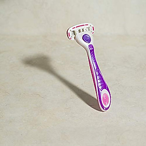 Personna Women's 5 Blade Razor System - Women's Shaving Razors - Razor Handle with 12 Replacement Cartridges Pink