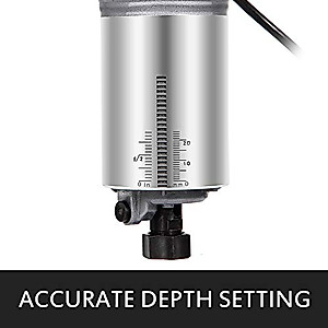 Mophorn Compact Router 1.25HP With Fixed Base, Plunge Base and Tilt Base, Variable Speed Wood Router Kit Max Torque 30,000RPM For Woodworking & Furniture Manufacturing