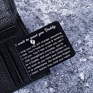 New Dad Wallet Insert Card Daddy to Be Gifts Pregnancy Baby Announcement Gifts for Him New Father Soon to Be Daddy Gifts for Men First Time Dads Gifts from New Mommy Christmas Father’s Day