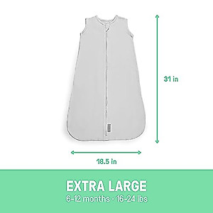 SwaddleMe by Ingenuity Night Sack Sleeper, for Ages 6-12 Months, 16-24 Pounds, Up to 30 Inches Long, 2-Pack Loose-fit Baby Swaddle Sack Wearable Blanket