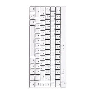 Threemode Mechanical Keyboard, Dynamic RGB Backlight, Three Modes, White Mechanical Keyboard, Compact Size for Home Office Gaming (Red Switch)
