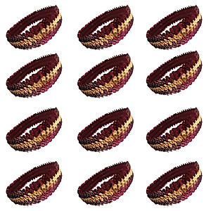 Maroon and Gold - 12 1" Stretch Sequin Headbands Team Sets Softball Dance Sports Wholesale