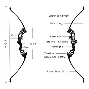 REAWOW Recurve Bows for Adults Archery Bow and Arrows Sets Hunting Takedown Bow 52in Adult Teens Beginner Right Handed Shooting Practice 6 Carbon Arrows …