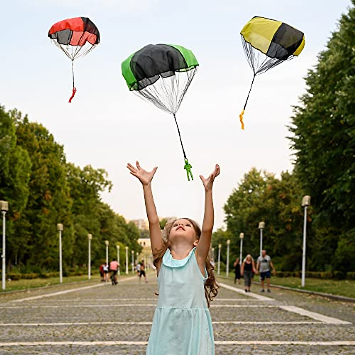 Nutty Toys Parachute Toys for Kids - Tangle Free Outdoor Flying Parachute Men, Best Small Outside Toys 2023 for 3 4 5 6 7 8 9 10 Year Old, Top Easter Basket Stuffers Idea 2023, Unique Boy & Girl Gifts