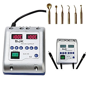 Dental Lab Electric Wax Carving Knife with Machine Double Pen and 6 Wax Tip