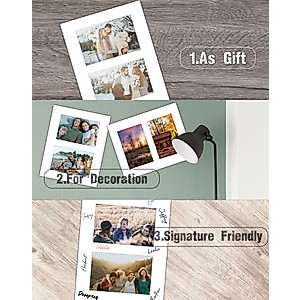 8x10 White Mat for (2) 4X6 Pictures - Pack of 10 - White Core Bevel Cut Acid-Free Mat Boards for Artworks, Prints, Photographs - Great for Weddings, Engagements, Graduations - Signature Friendly