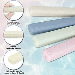 Mulbozy 4 Packs Portable Travel Toothbrush Case, Breathable Plastic Toothbrush Holder for Home, Travel, Business, Camping, School