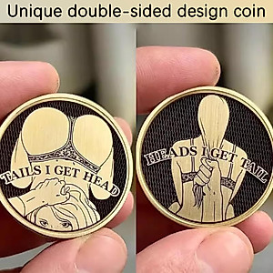 SJWOW 2PCS Heads and Tails Coin Sexy Woman Coin Challaenge Coin Lucky Coin Token Funny Prank Gifts for Coin Collectors