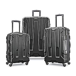 Samsonite Centric Hardside Expandable Luggage with Spinner Wheels, Black, Checked-Large 28-Inch