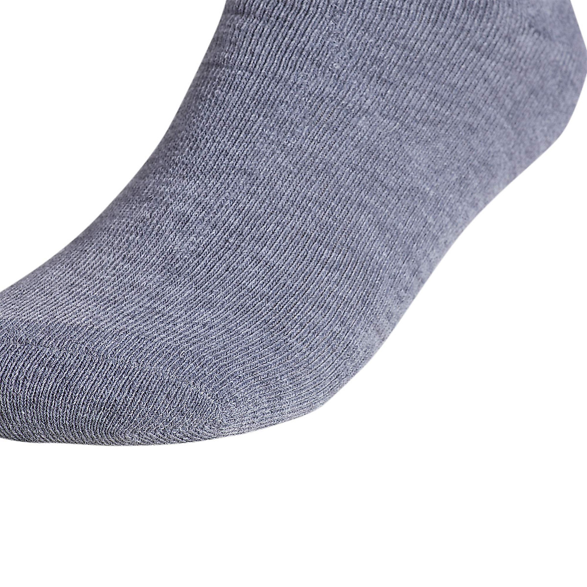 adidas Originals Trefoil Crew Socks (6-Pair), Heather Grey/Black/White, Large