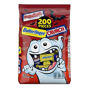 Butterfinger, CRUNCH and Baby Ruth, Mini Size Bars (200 ct) + XALEZ TM Gift Box