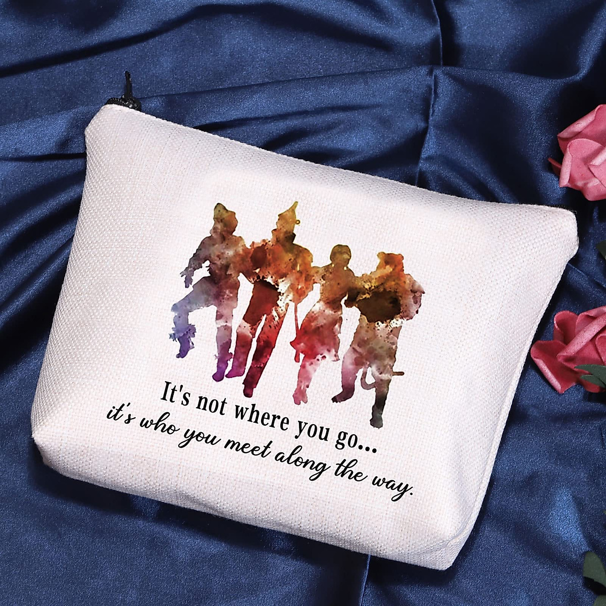 POFULL Tinman Movie Inspired Gifts Its Not Where You Go But Who You Meet Zipper Pouch Bag Dorothy Ruby Inspired Gift (Its Not Where You Go bag)