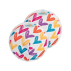 Babygoal Reusable Contoured Nursing Pads, 4.7" Organic Soft Breathable Washable Mama Breast with Laundry Bag and Mini Wet Bag 14 Pack Large Size 14NPA05-B