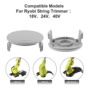 THTEN Replacement Cap,Ryobi 993373001 AC14HCA One+ Replacement Spool Cap for Ryobi One+ 18V, 24V, 40V Cordless Trimmers
