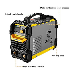 DEKOPRO 110/220V MMA Welder,160A ARC Welder Machine IGBT Digital Display LCD Hot Start Welder with Electrode Holder,Work Clamp, Input Power Adapter Cable and Brush