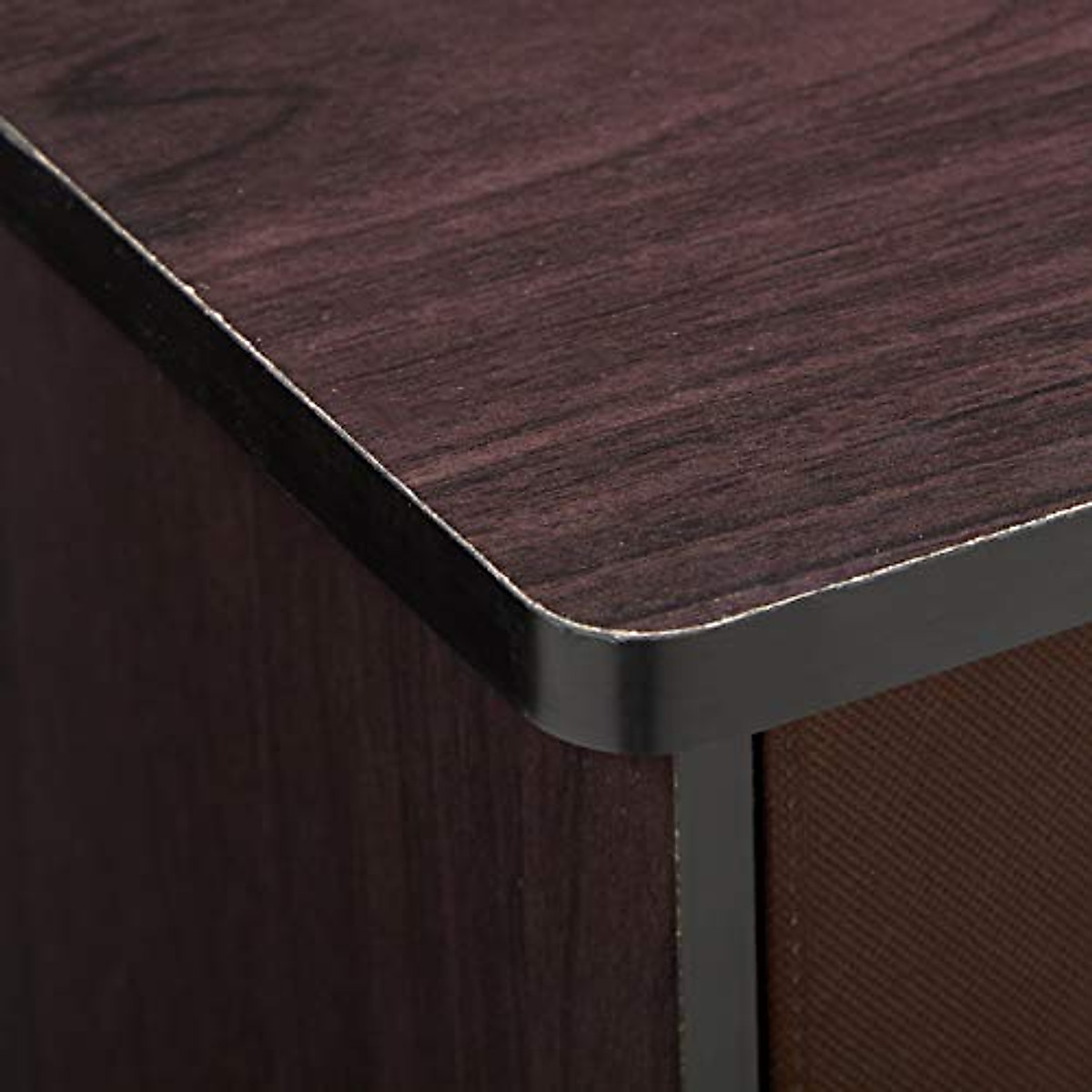 Furinno Dario End Table / Side Table / Night Stand / Bedside Table with Bin Drawer, 1-Pack, Dark Walnut