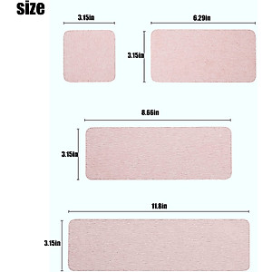 GEEBXY Water Absorbing Stone Tray for Sink, Set of 4 Fast Drying Stone Sink Tray, Instant Dry Sink Organizer for Kitchen Bathroom (Pink)