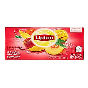 Lipton Tea Herbal Peach Mango 20 Count (Pack of 2)