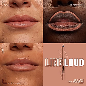 NYX PROFESSIONAL MAKEUP Line Loud Lip Liner, Longwear and Pigmented Lip Pencil with Jojoba Oil & Vitamin E - Goal Crusher (Midtone Beige)