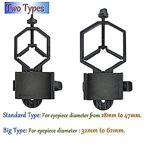 GOSKY Smartphone Adapter Mount Large Size - Compatible with Binoculars, Monoculars, Spotting Scopes, Telescope, Microscopes - Fits almost all Smartphones on the Market - Record Nature and The World