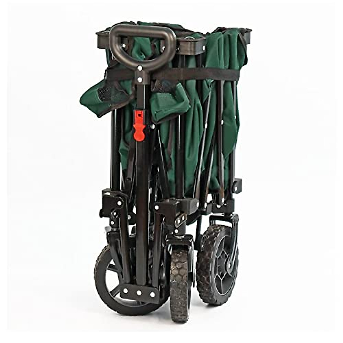 Maxwell Outdoors Collapsible Folding Outdoor Utility Cart Camping Wagon with Spacious Storage Volume and More Silence Wheels, Green