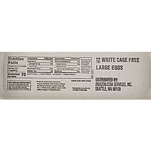 Amazon Brand - Happy Belly Cage-Free, Large, White Eggs, 1 Dozen (Packaging May Vary)