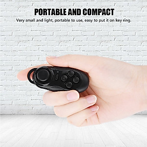 Wireless Gamepad, Wireless Remote Controller Selfie Camera Shutter Wireless Mouse Gamepad 3D VR Glasses Remote Control Compatible with IOS Android PC TV Box (Black)