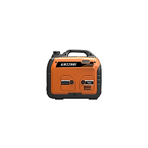 GENMAX Portable Generator,3200W Ultra-Quiet Gas Engine & RV Ready, EPA Compliant, Eco-Mode Feature, Ultra Lightweight for Backup Home Use & Camping (GM-3200i)