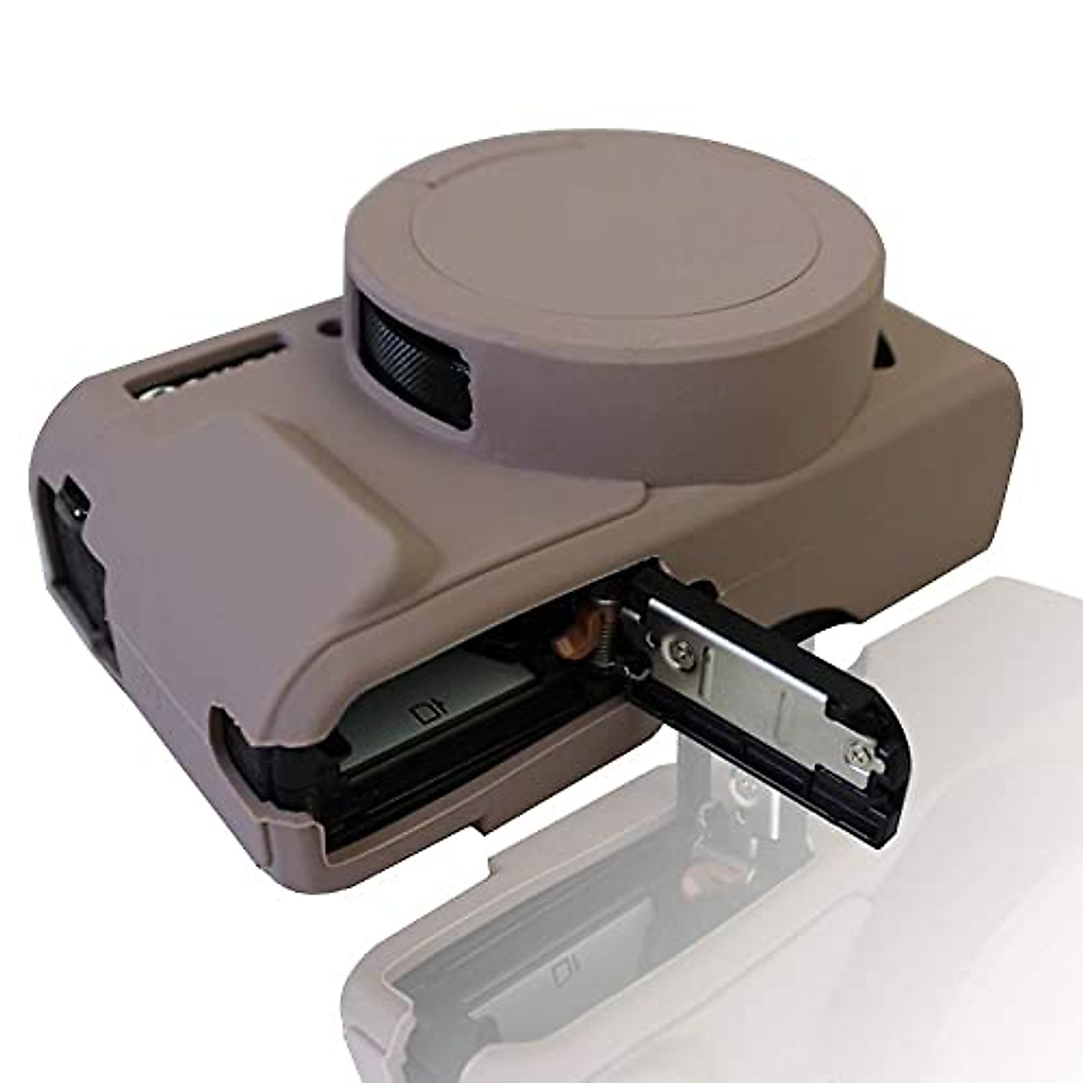 Yisau Case for G7X Mark II Removable Lens Cover, Silicone Cover Rubber Soft Camera Canon PowerShot (Lightgrey)