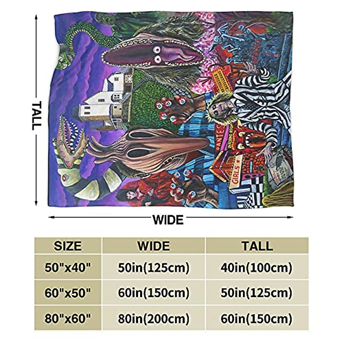 Halloween Movie Fleece Throw Blankets for Couch Cozy Lightweight Soft Blankets and Throws for Sofa 50"X40"