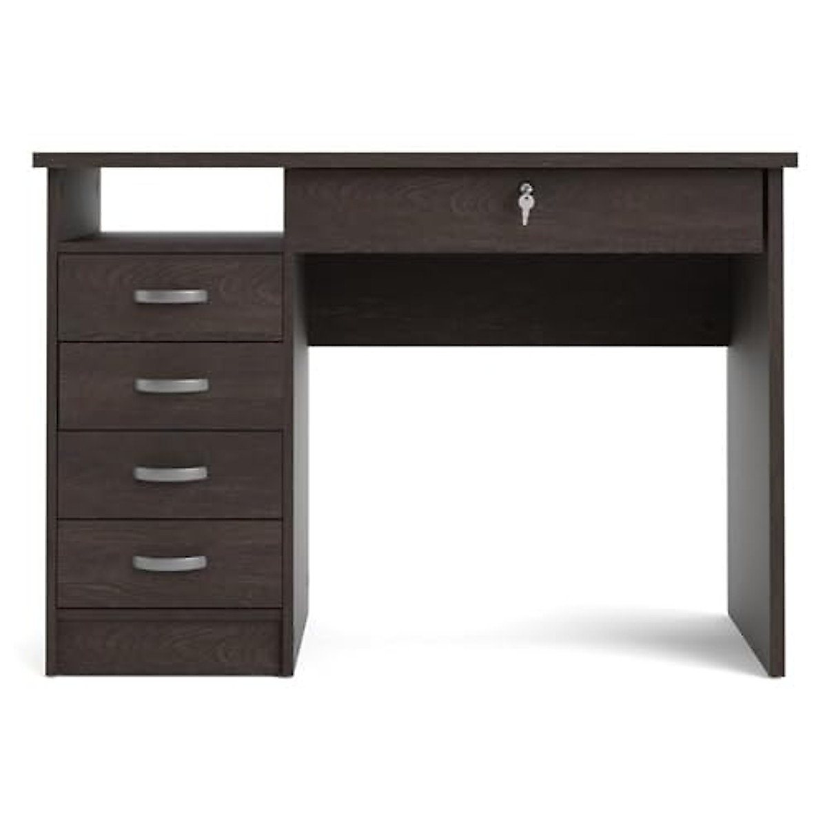 Tvilum, Dark Chocolate Walden Desk with 5 Drawers