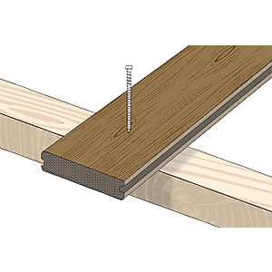 YYL,Composite Decking Coated Wood Screw, 10x2-3/4",Star Drive,Torx 20, Type 17 Slot Point,Wood Screw,1 Free Bit Included (#10x2-3/4", Dark Brown, 350)