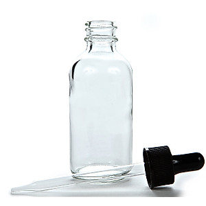 Vivaplex, 12, Clear, 2 oz Glass Bottles, With Glass Eye Droppers